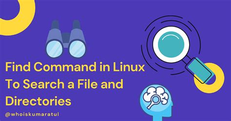 Find Command In Linux To Search A File And Directories Hacking