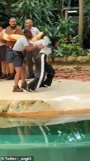 Terrified Woman Suffers Meltdown After Being Surprised By Giant Albino