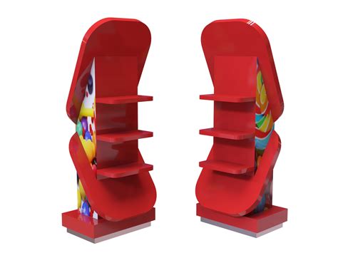 Mouth Shape Candy Displyas Rack Creative Floor Standing Design Candy Display