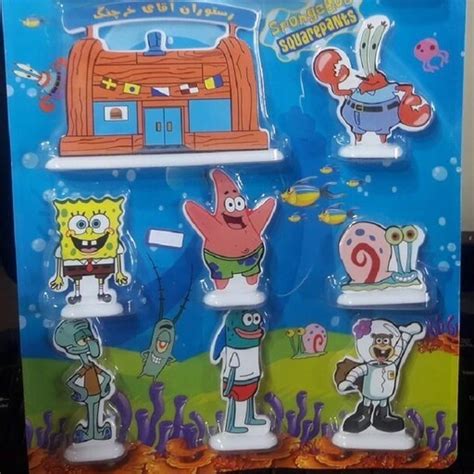 خرید و قیمت رستوران آقای خرچنگ باب اسفنجی اختاپوس پاتریک سندی ماکت پلاستیکی ترب