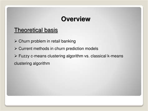Ppt Churn Prediction Model In Retail Banking Using Fuzzy C Means Clustering Powerpoint