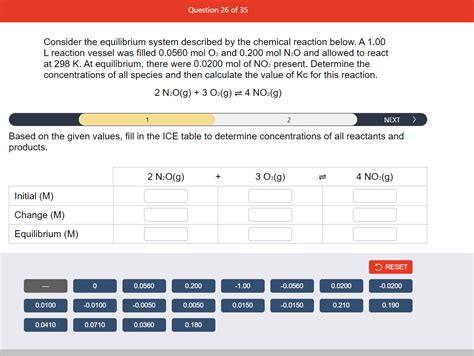 Solved Question 26 Of 35 Consider The Equilibrium System Chegg