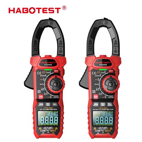 Habotest Ht208 Digital Clamp Meter 1000v 1000a Ac Dc True Rms Ncv Multimeter Clamp Voltage
