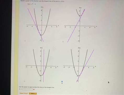 Sketch A Graph Of The Function And The Tangent Line At The Point 1 1