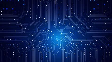 Premium Photo Blue Circuit Board Background