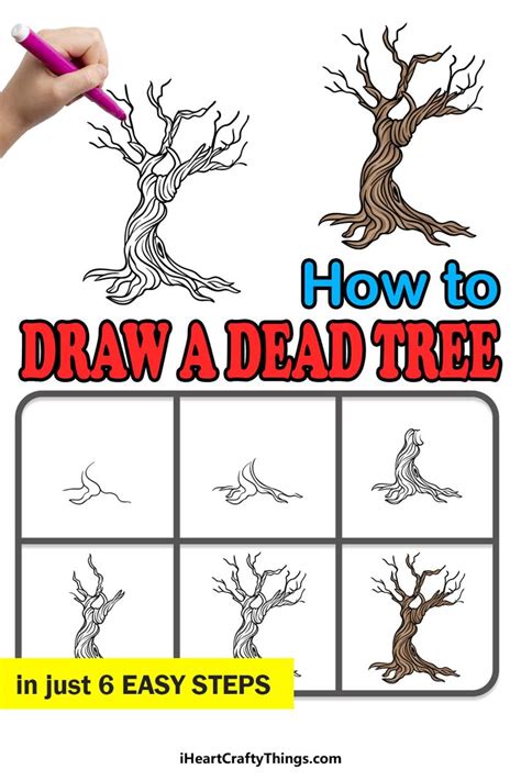 How To Draw A Dead Tree A Step By Step Guide In Art Drawings