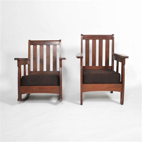 Charles Limbert Chair And Rocker At 1stdibs Limbert Rocking Chair