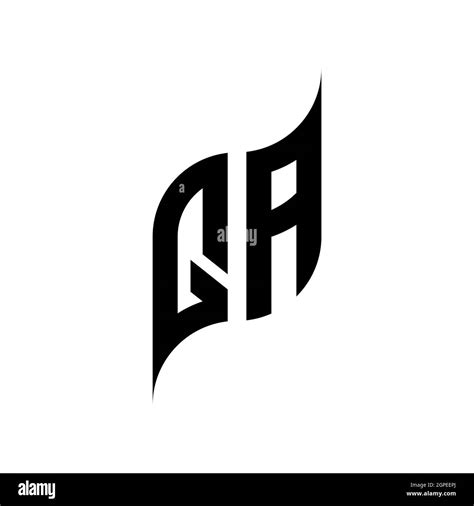 QA Monogram Geometric Shape Style Template Monogram Initial Design Vector Isolated On White