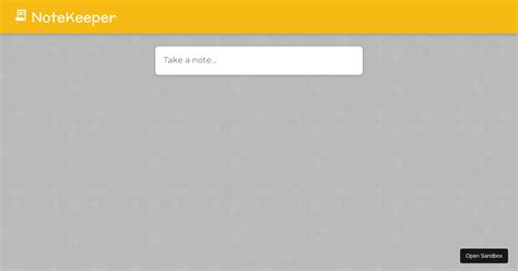 Keeper Part 3 Starting Codesandbox Keeper Part 3 Starting Codesandbox