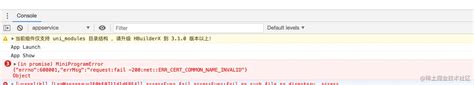 微信真机调试遇到 Errno 600001 Errmsg Requestfail 200neterrcertcommon