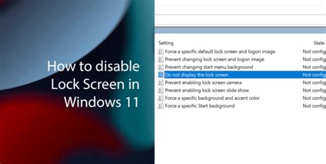How To Disable Lock Screen In Windows