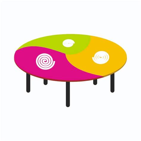 Wooden Iron Round Shape Class Room Table 4 Seater At ₹ 6000piece In