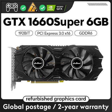 Jieshuo Gtx1660 슈퍼 6gb 게임용 비디오 카드 Nvidia Geforce Gtx 1660 슈퍼 6g 그래픽 카드 Gpu 데스크탑 컴퓨터 게임 1660 S