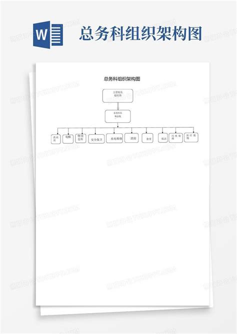 总务科组织架构图 Word模板下载 编号lknvmzen 熊猫办公