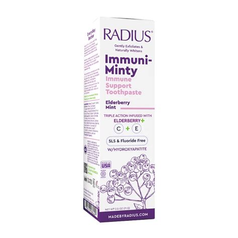 Radius Immune Support Toothpaste Elderberry Mint Shop Toothpaste At