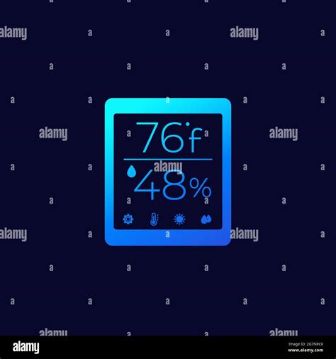 Temperature And Humidity Monitor Vector Icon Stock Vector Image And Art Alamy