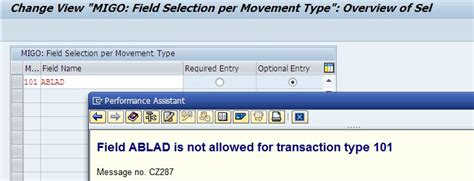 Solved Unloading Point Mandatory Field In Movement Type 1 Sap Community
