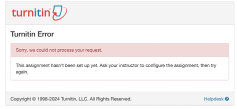 Error Message This Assignment Hasnt Been Set Up Yet Ask Your
