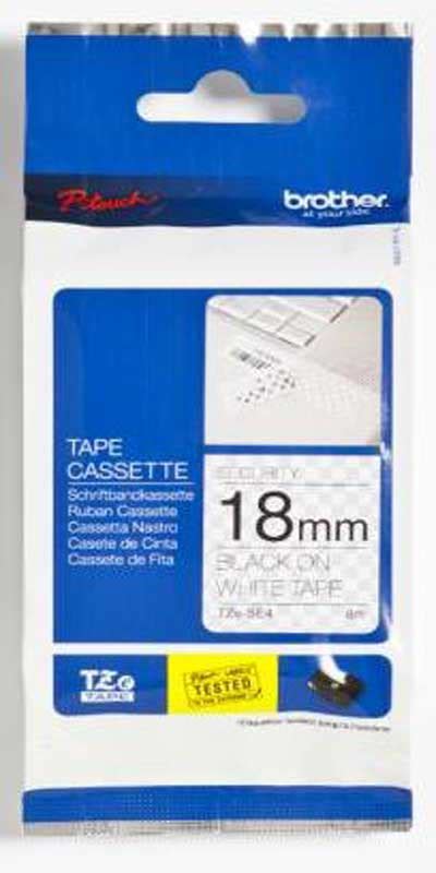 Genuine Brother Tze Se Tzese Black Text On White Security Tape Mm X Metres