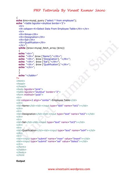 Database Connectivity In Php Pdf