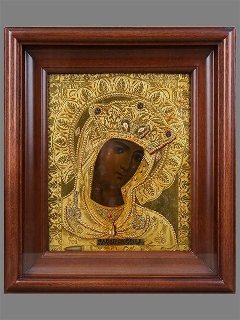 Икона в киоте «Пресвятая Богородица Андрониковская», дерево, левкас ...