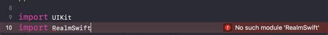 Swift「no Such Module ‘realmswift」エラーが出たときの対処法。