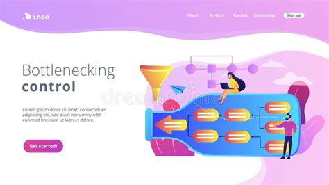 Bottleneck Analysis Concept Landing Page Stock Vector Illustration Of Capacity Frontend