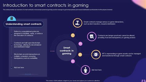 Introduction To Smart Contracts In Gaming Introduction To Blockchain Enabled Gaming Bct Ss Ppt