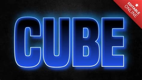 Cube Dark Blue Text Effect Generator