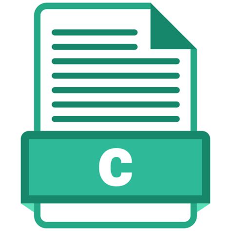 C File Icon Download In Flat Style