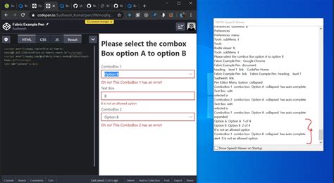 Narrator Nvda Is Not Reading All The Error Instructions That Are Coming For Respective Fields