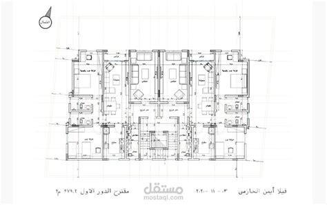 تصميم فيلا مع شوب دروينج مستقل