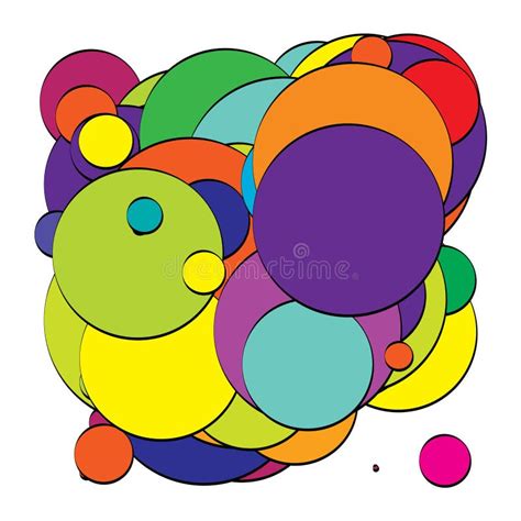Abstract Overlapping Circles Pattern Vector Illustraiton Stock Vector