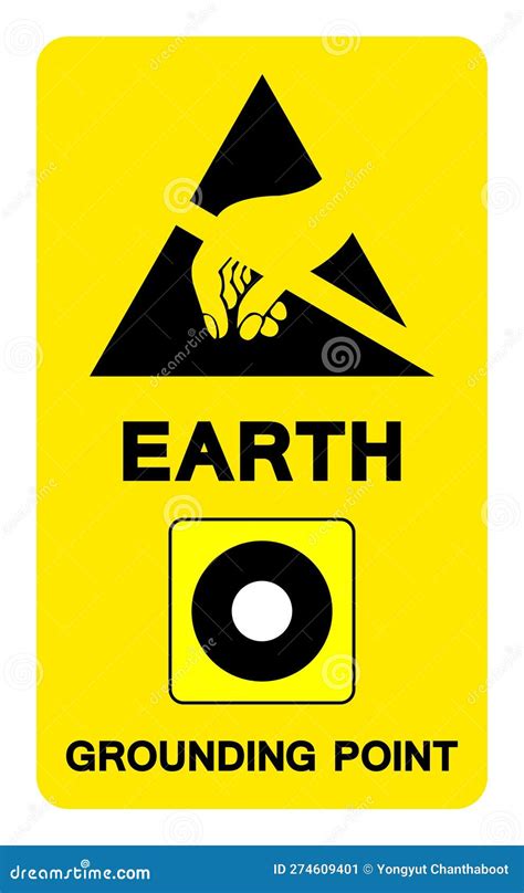 Earth Grounding Point Symbol Sign Vector Illustration Isolate On