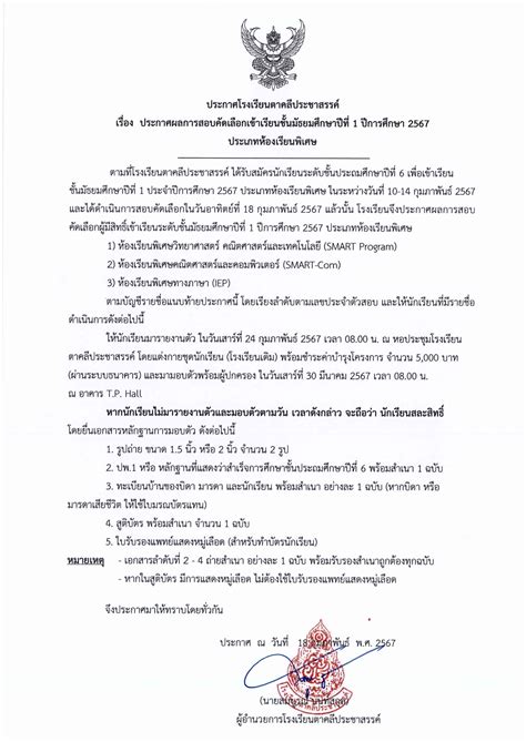 📣📣ประกาศผลการสอ กลุ่มบริหารวิชาการโรงเรียนตาคลีประชาสรรค์