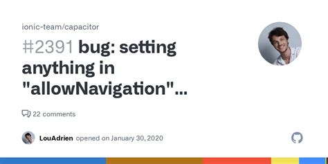 Bug Setting Anything In Allownavigation Nfigjson Will Provoke Errconnection
