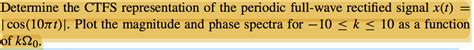 Solved Determine The Ctfs Representation Of The Periodic