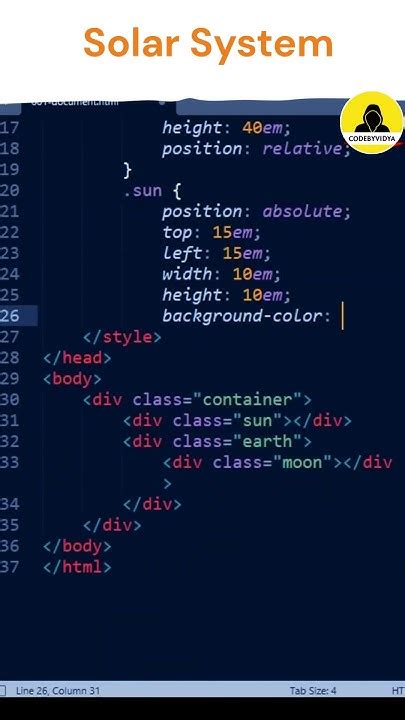 Solar System Animation Html And Css 🔥 Youtube