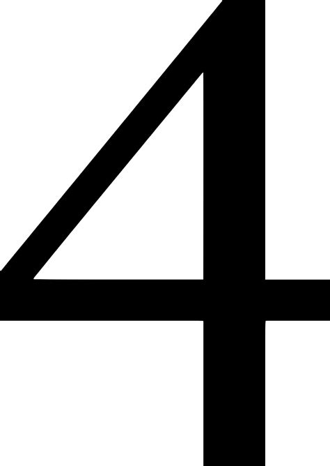 Printable Number Four