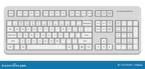 QWERTY Keyboard Layout Buttons And Keys With Characters Of Latin Alphabet Vector Illustration
