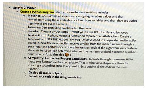 Solved Activity Python Create A Python Program Start Chegg