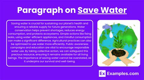 15 Paragraph On Save Water Examples