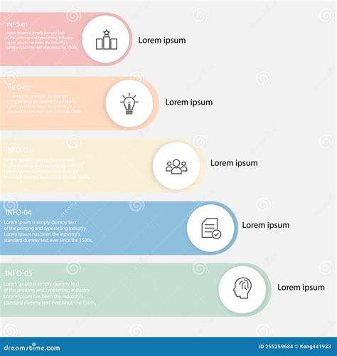 Abstract Elements Infographic Circle With Rectangle Line Shape Data Vector Template Process
