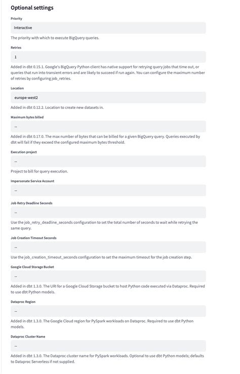 Connect Bigquery Dbt Developer Hub