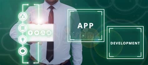 Conceptual Display App Development Concept Meaning Producing Computer Software With A