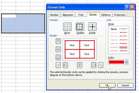 Excel Formatting Border