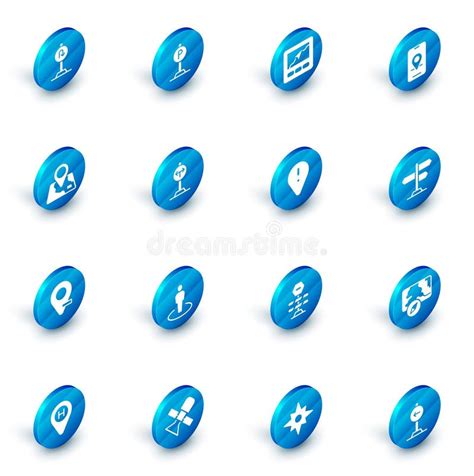 Set Parking Gps Device With Map City Navigation Folded Location Marker Location Fork The