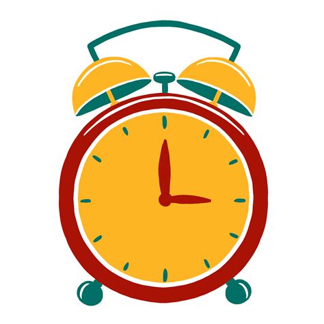 Vintage Alarm Clock Illustration 9583168 Png