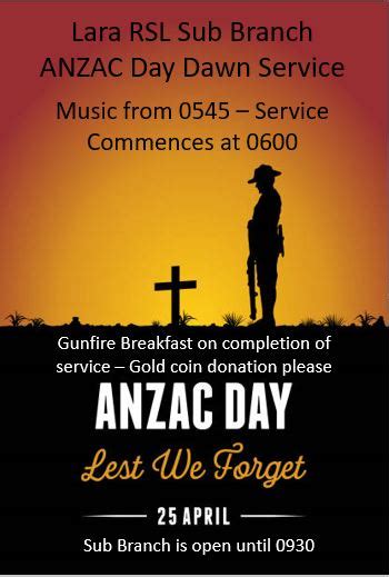 Anzac Day Lara Rsl Sub Branch