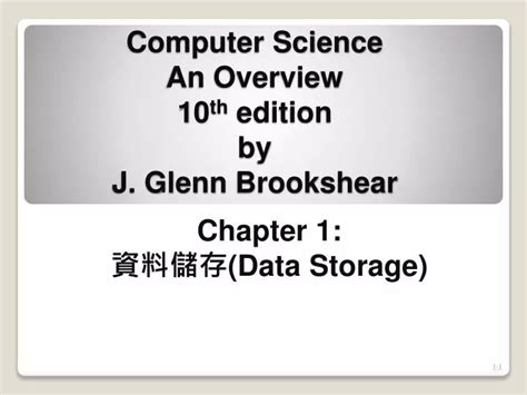Ppt Computer Science An Overview 10 Th Edition By J Glenn Brookshear Powerpoint Presentation